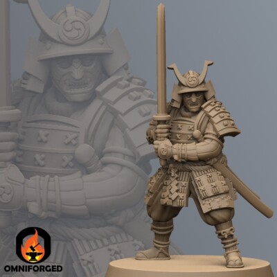 Samurai Miniature Swordsman Warrior Mini Dungeons and Dragons Mini DnD ...