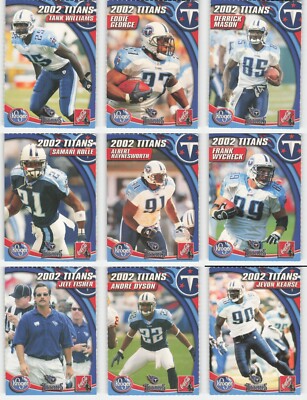 (9) 2002 Kroger/Coca-Cola Tennessee Titans Lot NFL Football Cards ...