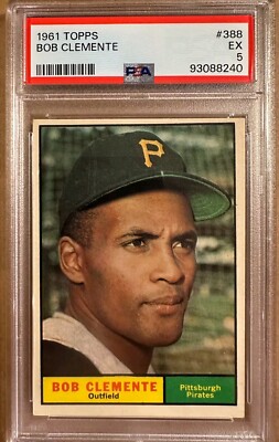 1961 Topps #388 Roberto Clemente PSA 5 Fresh Grade HOF | eBay