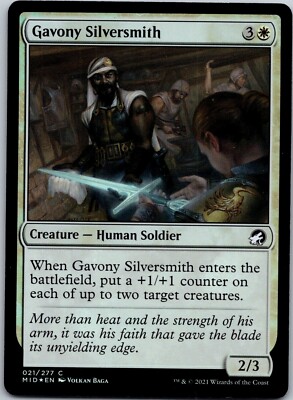 Magic the Gathering Gavony Silversmith Foil Innistrad: Midnight Hunt ...