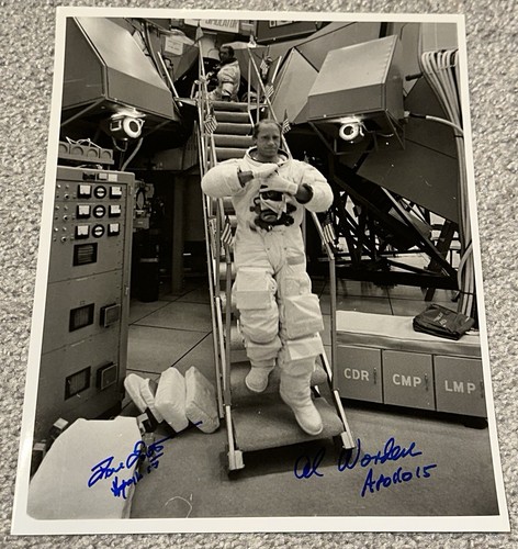 Apollo 15 vintage 8x10 hand signed glossy Dave Scott & Al Worden NASA ...