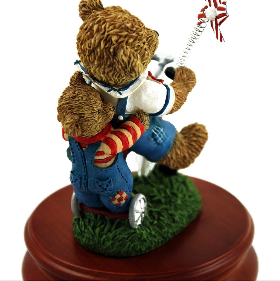 Thread Bears - Thread Bear Playmates on Tricycle Musical Figurine - MBA ...