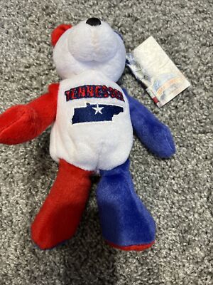 Tennessee State US Quarter Teddy Beanie Bear With Tag 6" Sitting ...