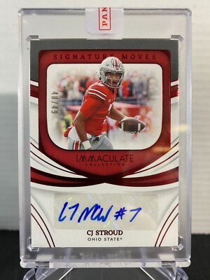 2022 Panini Immaculate C.J. Stroud Autograph Auto Rookie Ruby Red 48/49 ...