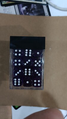Chessex Dice D6 Sets: Purple with White Translucent - 12Mm Six Sided Die (36) ch | eBay Australia