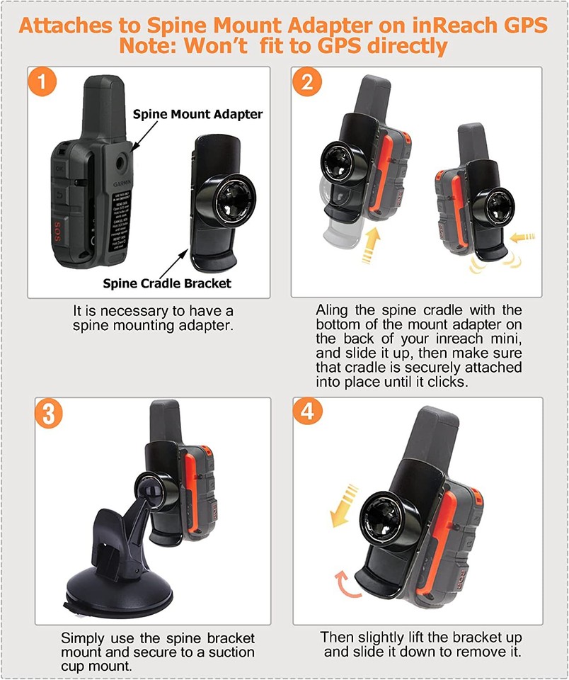 Bike Bicycle Handlebar/Cart Mount Holder for Garmin inReach Explorer+ ...