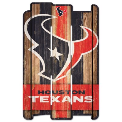 HOUSTON TEXANS FENCE WOOD SIGN 11"X17'' NEW WINCRAFT 🤠 | eBay