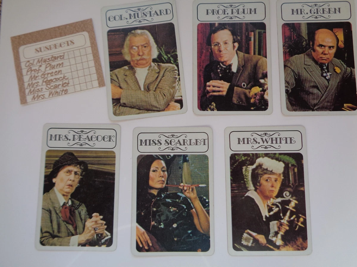 Clue Game Replacement Cards