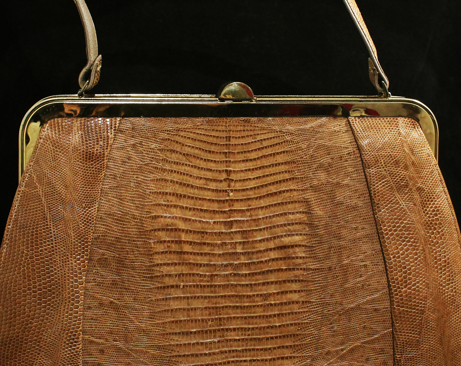 Large XL 1950s Alligator Reptile Bag - Tan Taupe Neutral Purse Handbag ...