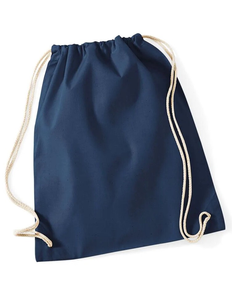 Westford Mill Cotton Gymsac Drawstring PE Bag Swimming School P.E Kit ...
