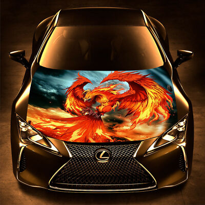 Vinyl Decal Car Hood Wrap Full Color Graphics Sticker Phoenix Kit 51"(L ...
