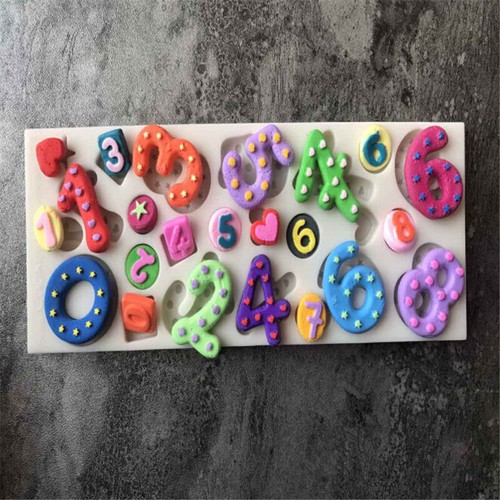 Beauty Number silicone mold fondant molds cake decorating tools ...