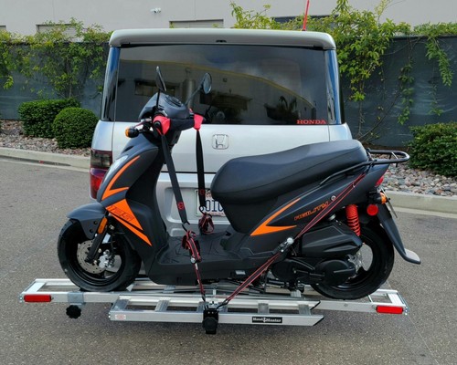 Motorcycle Hitch Receiver Mounted Aluminum Dirt Bike Carrier Trailer ...