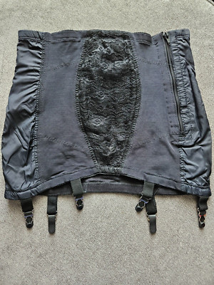 Rago Open Bottom Girdle (Style 349) Size 32/XL W/ 6 Metal Garters ...