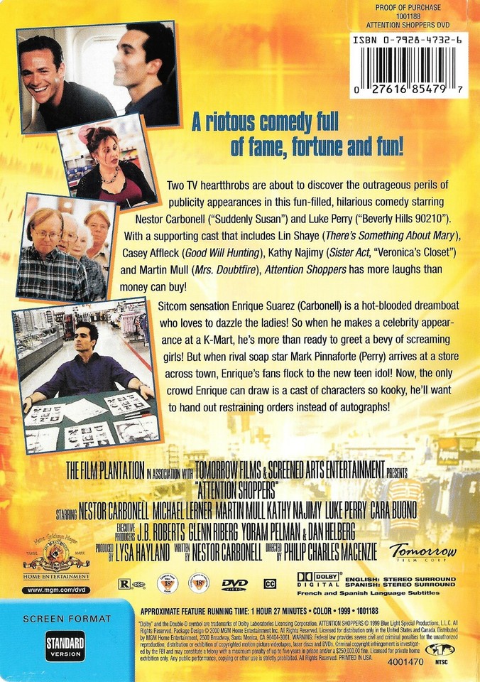 Attention Shoppers - Nestor Carbonell Luke Perry Michael Lerner Cara ...