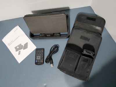 iLive IC2807 Travel Speaker Alarm Clock w/ Remote Control Carrying Bag ...