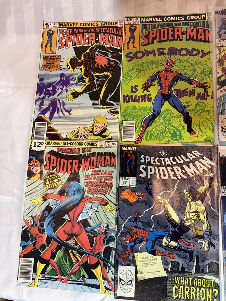 10 Old Vintage Comics Job Lot Bundle Marvel Dc Super Hero’s Hulk Spider ...