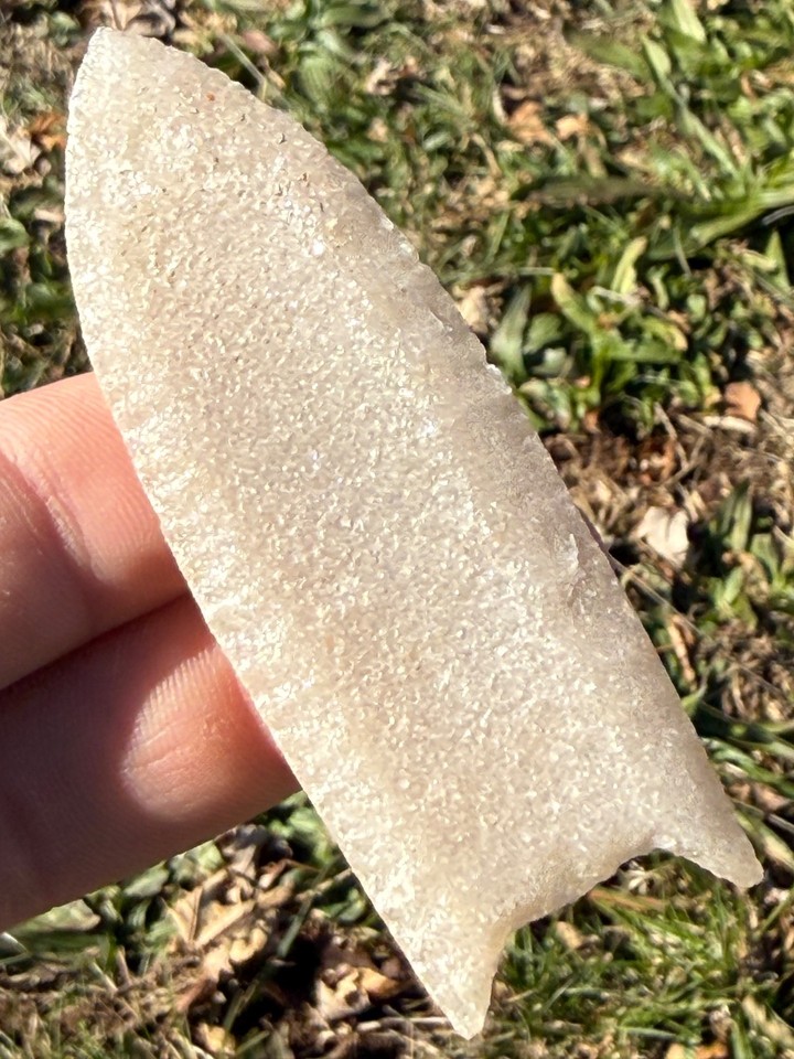 rare clear hixton paleo quartz folsom point arrowhead artifact | eBay