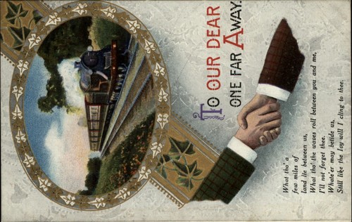 Train To Our Dear One Far Away vintage postcard a231 | eBay