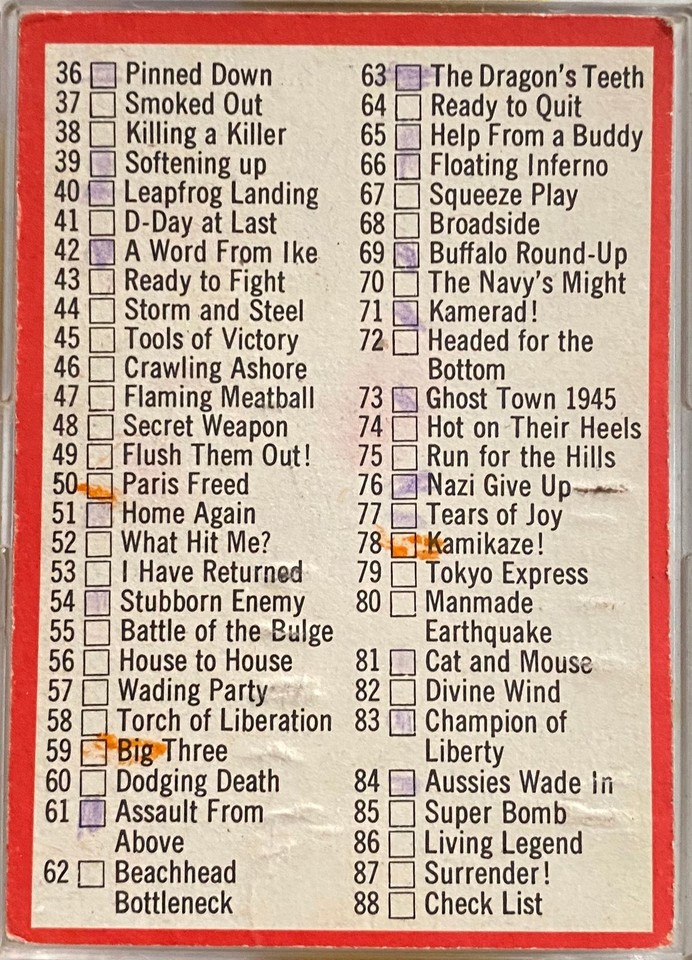 War Bulletin Vintage Card Set 88/88 Cards World War II Philadelphia Gum ...