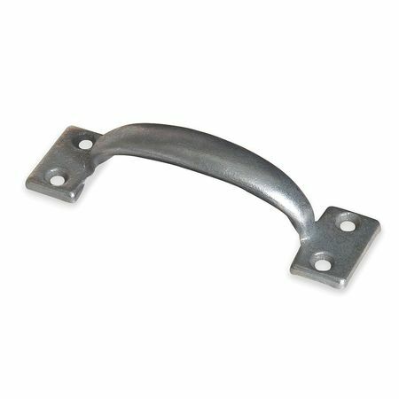 GRAINGER APPROVED Steel Pull Handle 6-1/2 In Polished Zinc 4PE21 Silver ...