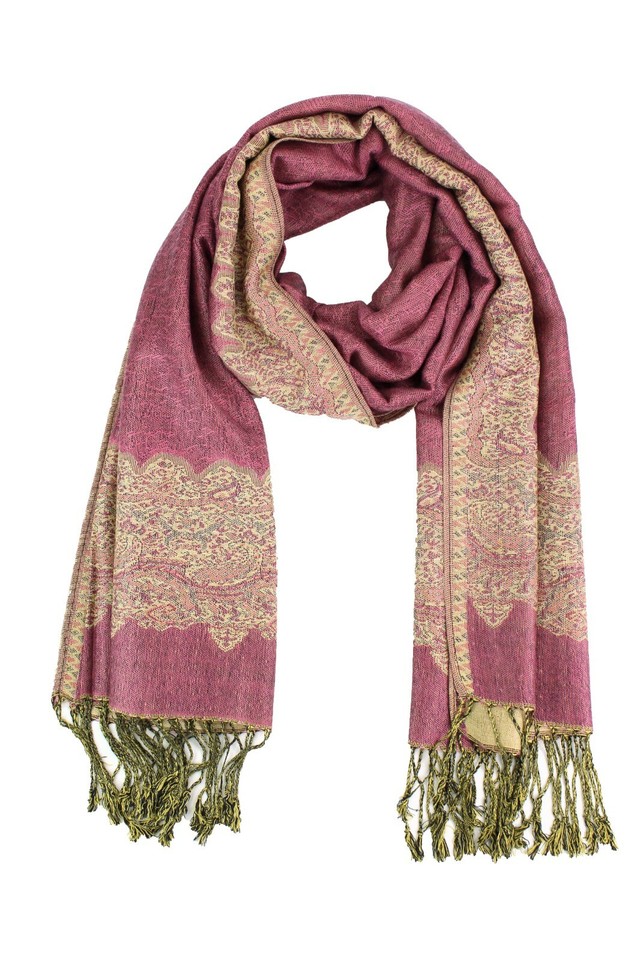 US-SELLER New Reversible Border Paisley Pashmina Scarf Shawl Wrap ...