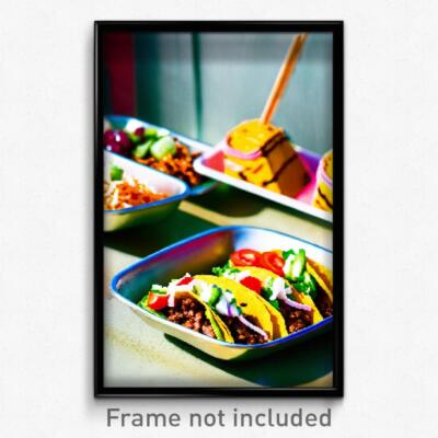 Pixel Art Poster - Adorable Tacos (8 Bit Psychedelic Trippy Video Game ...