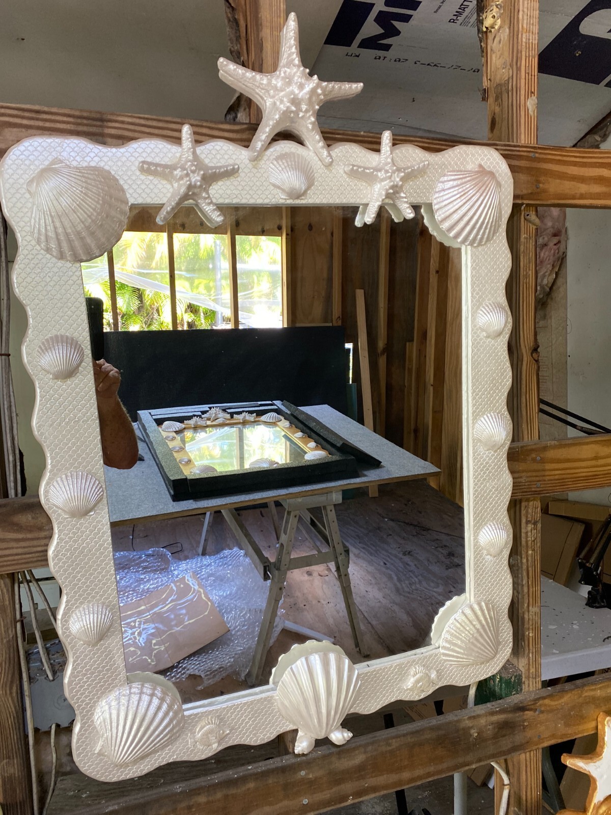 sea shell framed mirrors | eBay