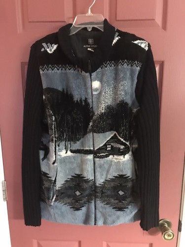 Womens Alpine Studio Fleece Like W Quilted Arms Winter/Aztec Print Size ...