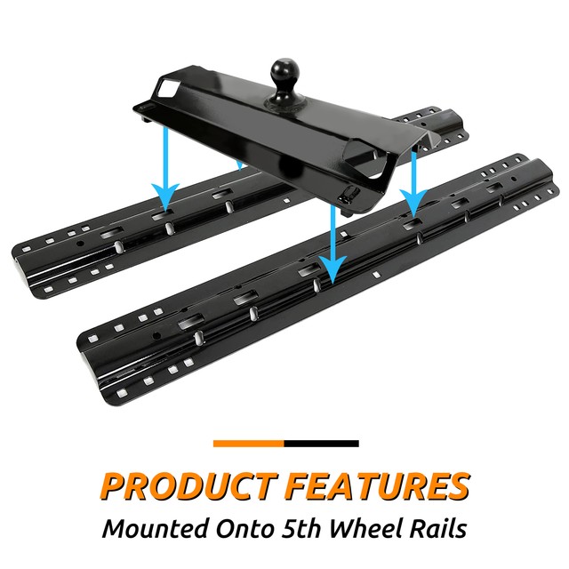 5th Wheel Trailer Gooseneck Hitch Ball Adapter Plate for Reese Pro ...