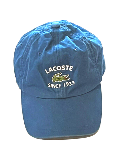 Lacoste Since 1933 Baseball Cap Adjustable Strap Blue Logo | eBay