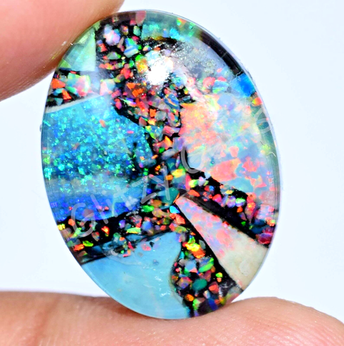 16.25 Ct Natural Monarch Fire Opal Cabo Sparkling Doublet Certified ...