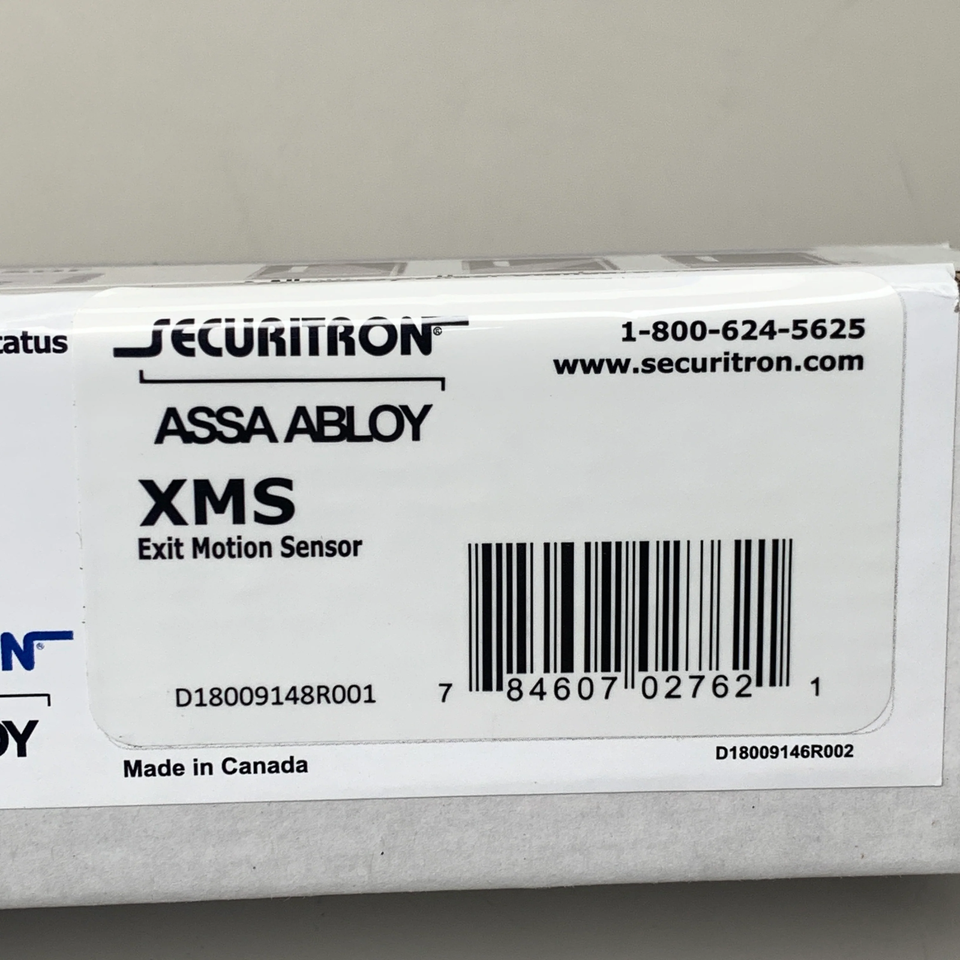 SECURITRON Exit Motion Sensor Adjustable Time Relock XMS PIR ...