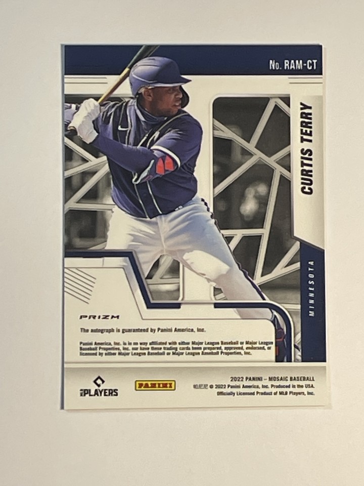 2022 Panini Mosaic #RAM-CT Curtis Terry Rookie Autographs Mosaic RC AU ...