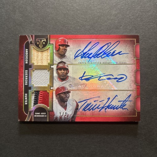 2024 TOPPS Triple Threads 1/1 Auto Patch Card Anderson Guerrero Hunter ...
