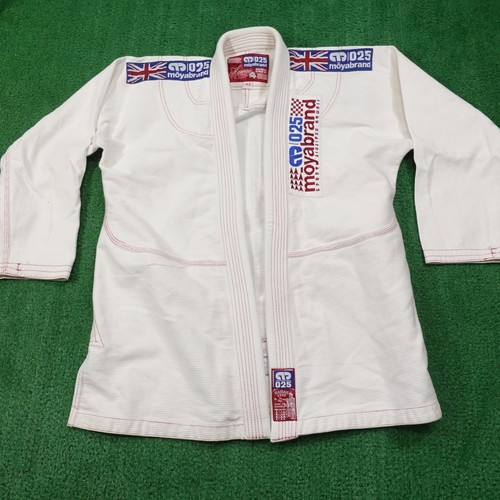 Moya Brand GP025 BJJ Jiu Jitsu Gi Kimono Jacket Mens Medium A2 White ...