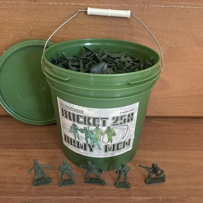 250 Soldier Bucket Plastic Army Military Forces Heroes Men Toy ...