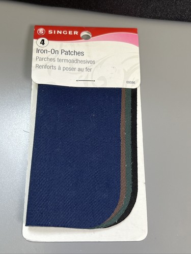 Singer Notions 00086 Iron-On Patches 5"X5" 4/Pkg-Dark Assortment | eBay