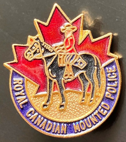 Vintage RCMP Royal Canadian Mounted Police of Canada Cap Pin - Free ...