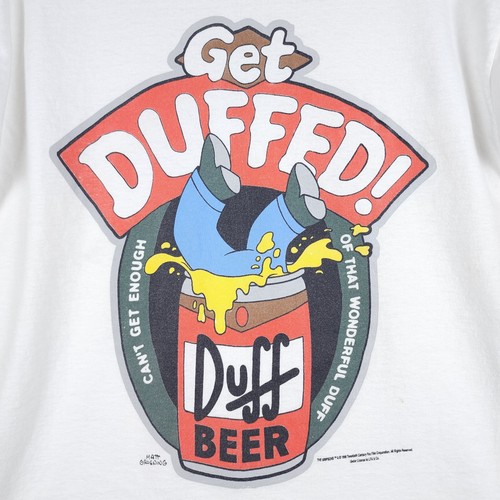 Vintage Simpsons Get Duffed Shirt Mens XL Duff Beer Graphic 1998 Matt ...