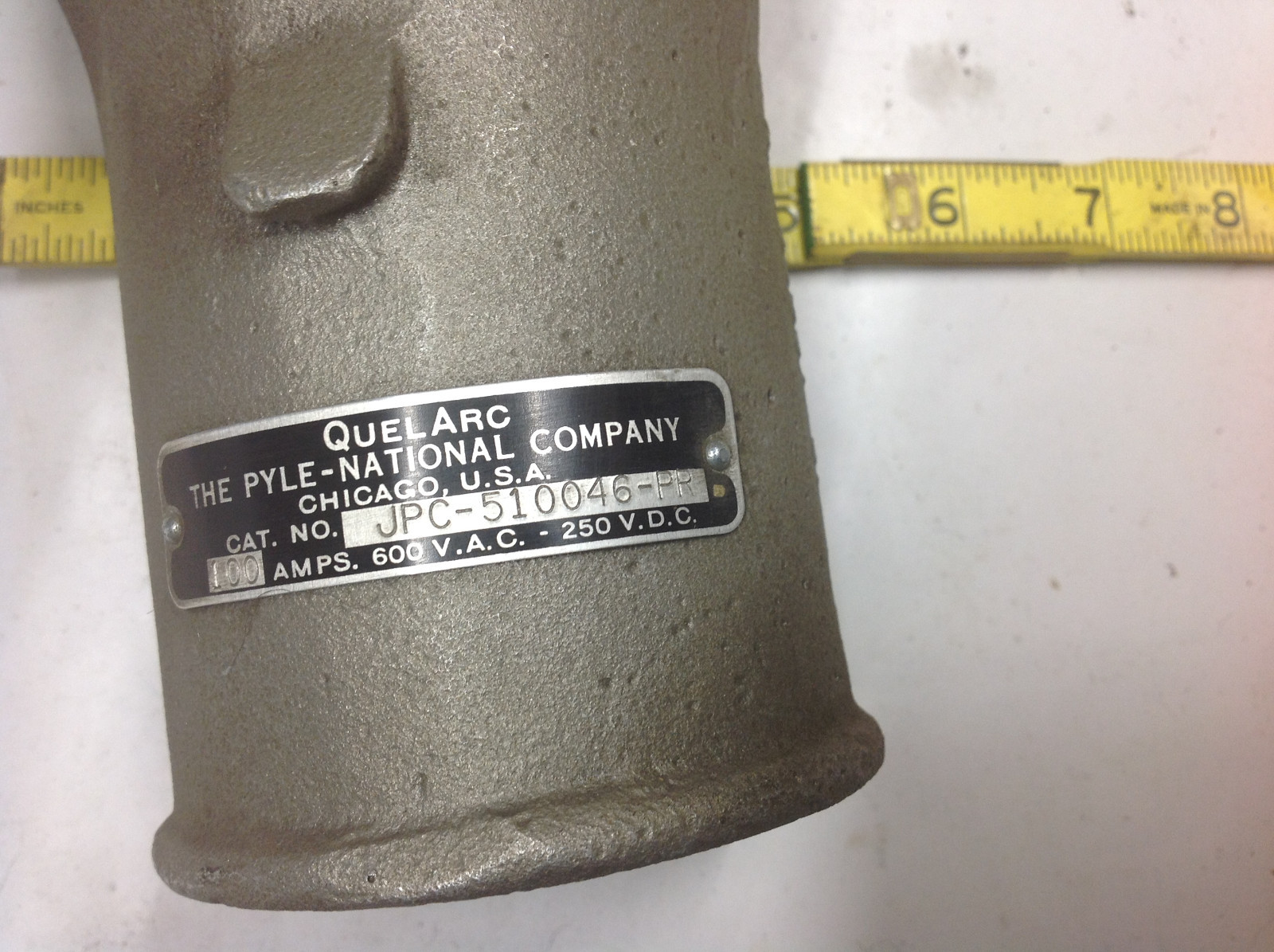 Pyle National JPC-510046-PR QuelArc Plug 100A, 250VDC, 600VAC. NEW OLD ...