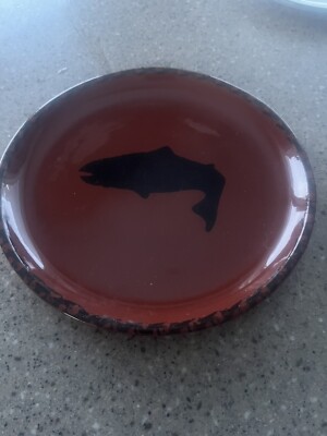 Tennessee Clayworks Redware Decorated Plate - Big Fish | eBay