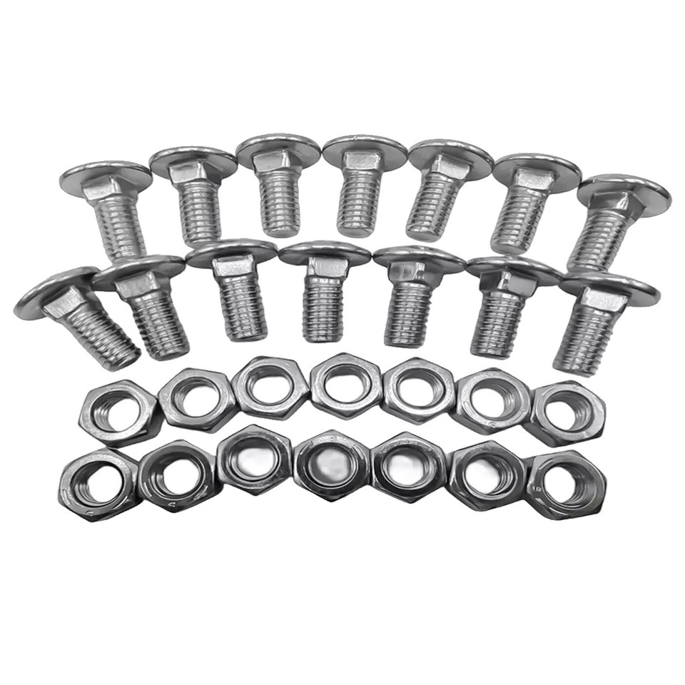 28pcs Bumper Bolts Kit steel Cap Front+Rear For Chevelle Nova Lemans ...