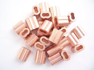 100 Copper Sleeves for Wire Rope, 1/16", Made in USA | eBay