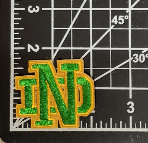 Notre Dame ND Green and Gold 2" Iron On Embroidered Patch ~FREE Mailing ...