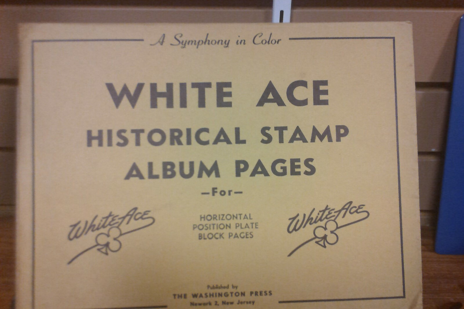 White Ace Stamp Album Pages Horizontal Position Matched Plate Blocks ...