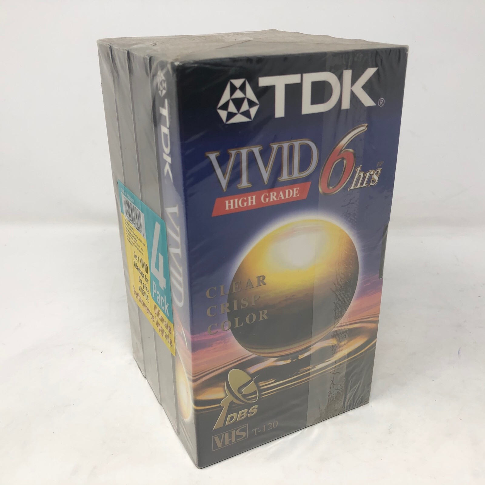NIP Pack of 4 Blank TDK Vivid 6 Hours Hrs High Grade VHS T-120 ...