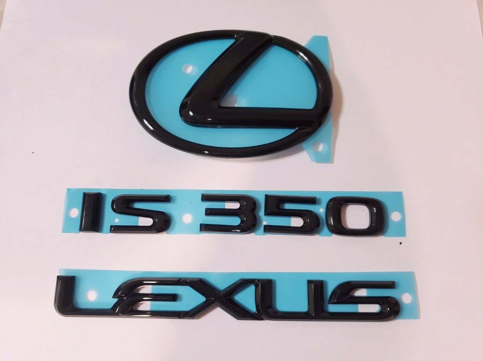 14-17 FITS LEXUS IS350 REAR EMBLEM KIT BLACK PEARL 2014 2015 2016 2017 ...