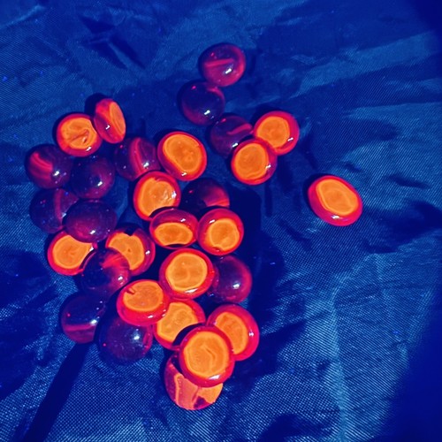 Cadmium Uranium Red Marble Marbles Glass Flat Cabochons Lot Of 30 (s ...