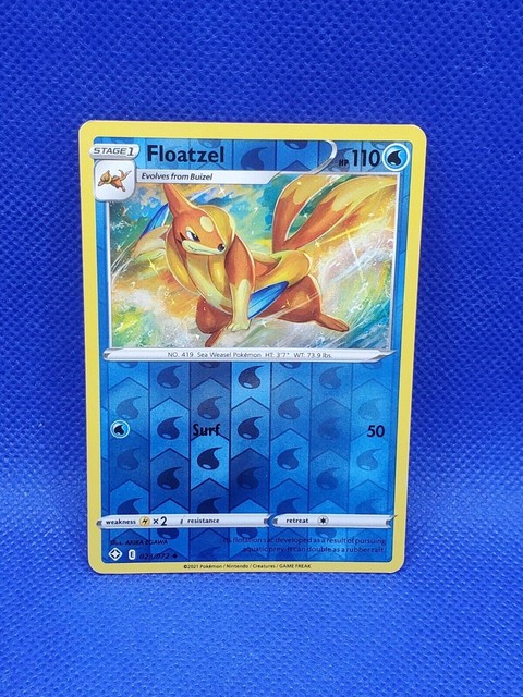 Pokémon TCG Floatzel Shining Fates 023/072 Reverse Holo Uncommon for ...